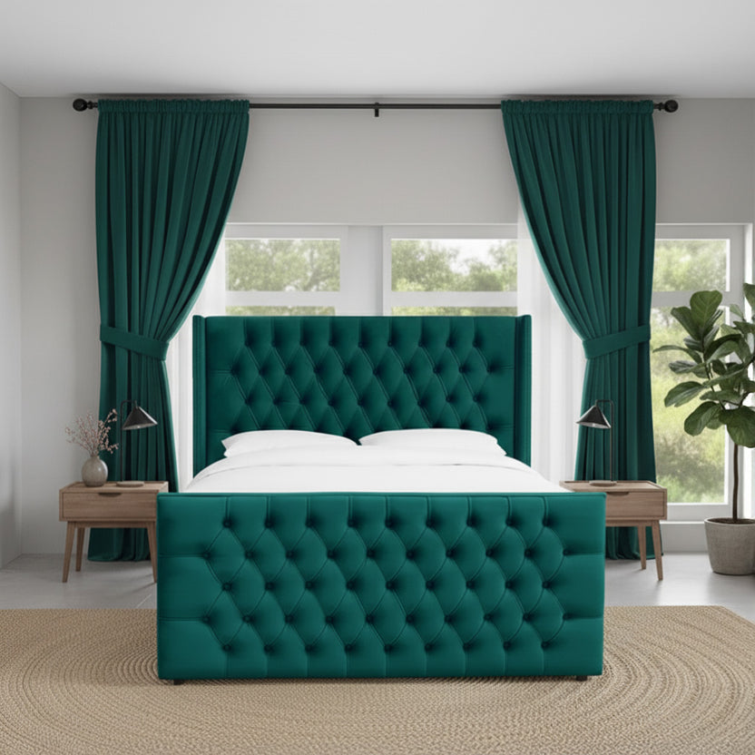 Elegance Luxury Wing Chesterfield Bed – AQ Beds